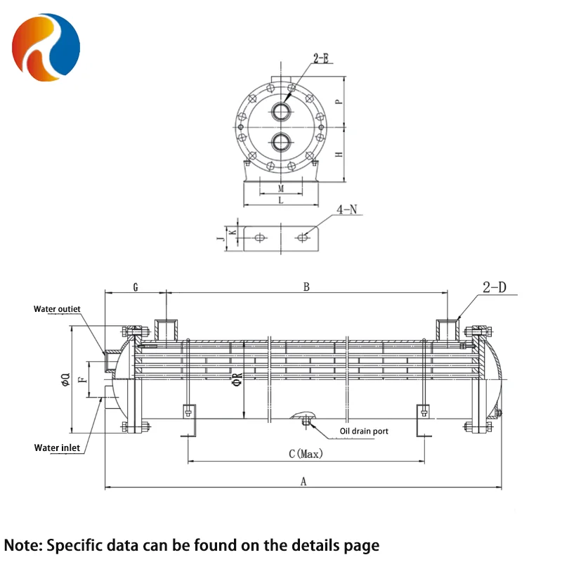 Universal Oil Cooler - Finned Tube Stainless Steel Heat Exchanger