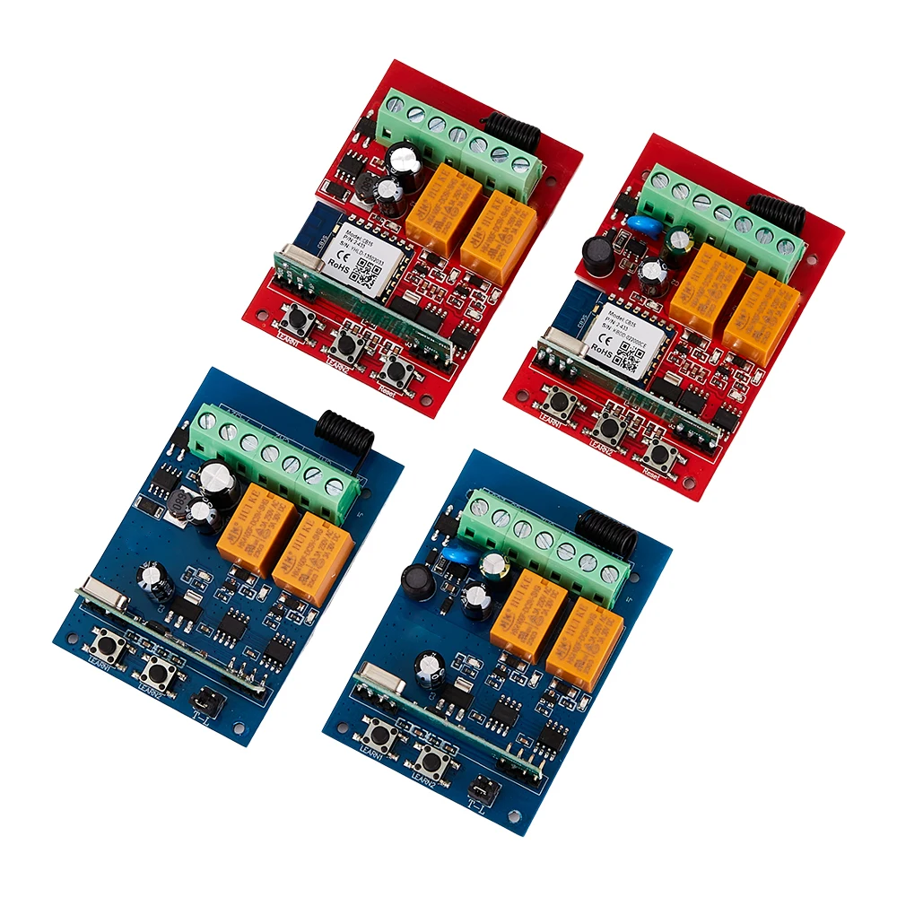 Universal 433mhz Garage Door Gate Receiver 2CH Wifi RF Module Work With ...