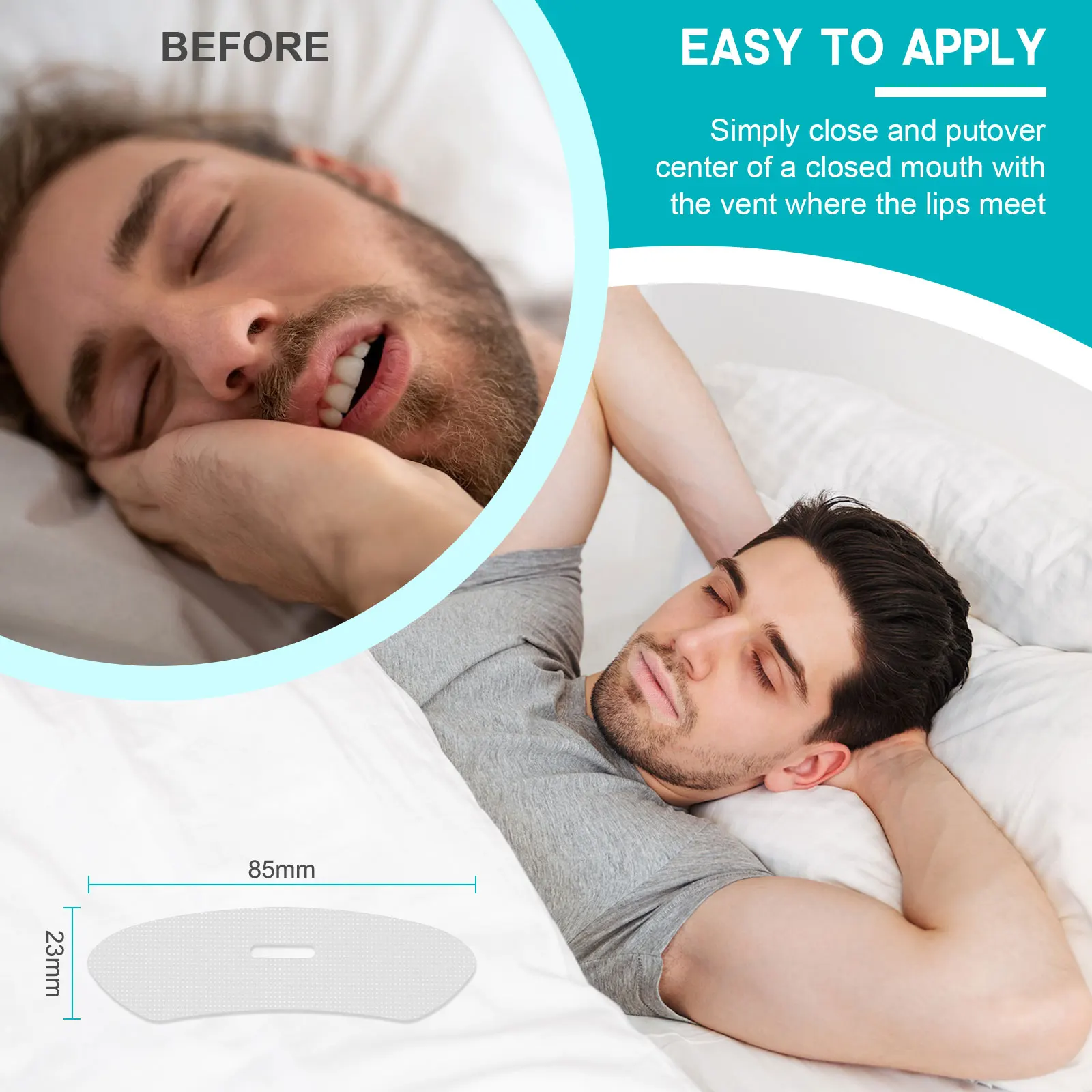 Purvigor Private Label Mouth Tape & Patches for Snoring Relief - 60 pcs ...