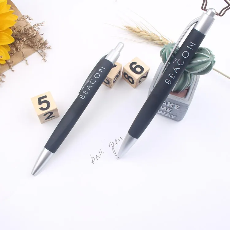 Hot-selling High Quality Soft Rubber Plastic Push Ball Pens With Print ...