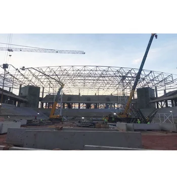 Prefabricated Steel Structure Football Field Stadium Metal Frame Roof ...