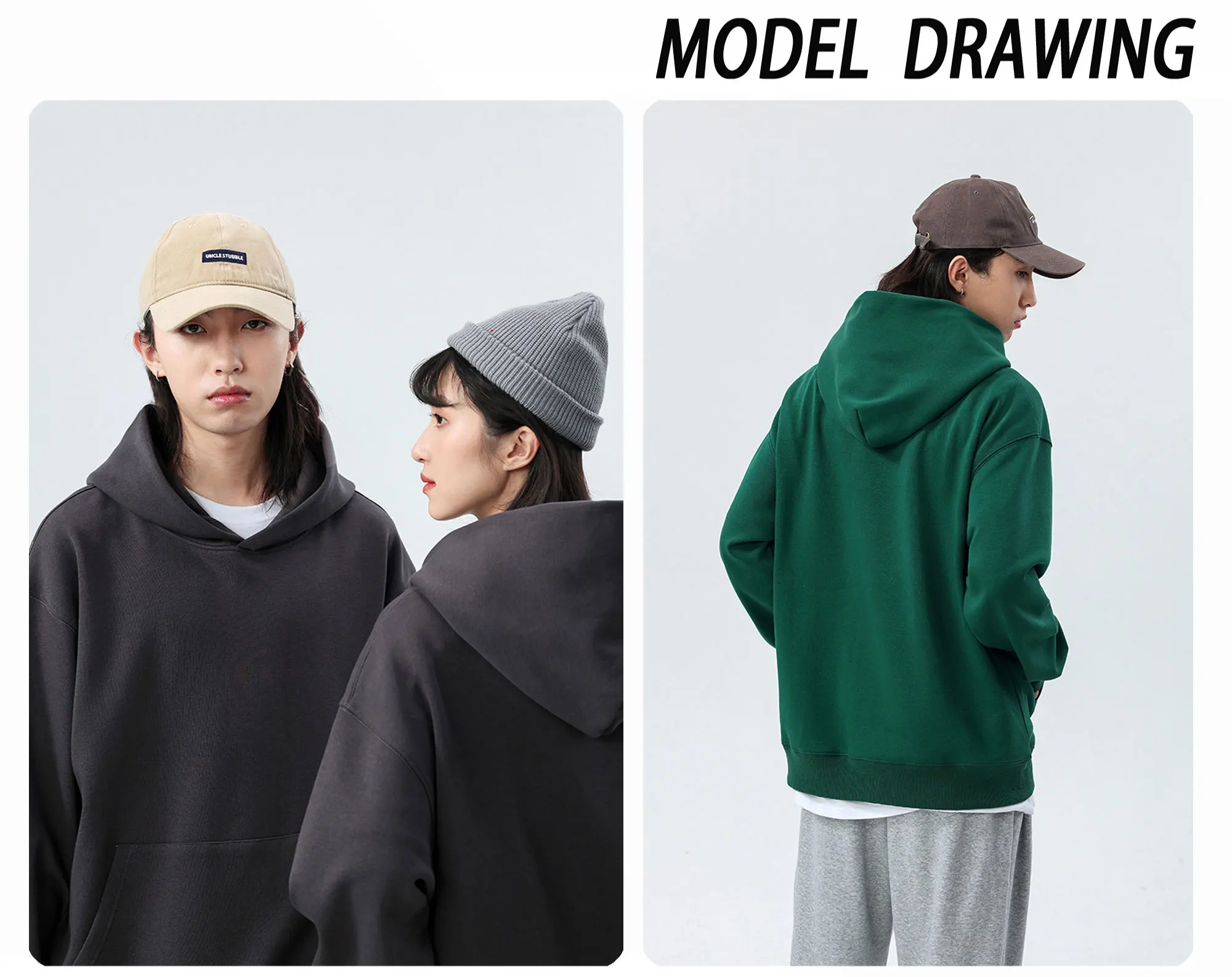 Custom Logo High Quality Sweatshirts 500gsm Cotton Heavyweight Fleece ...