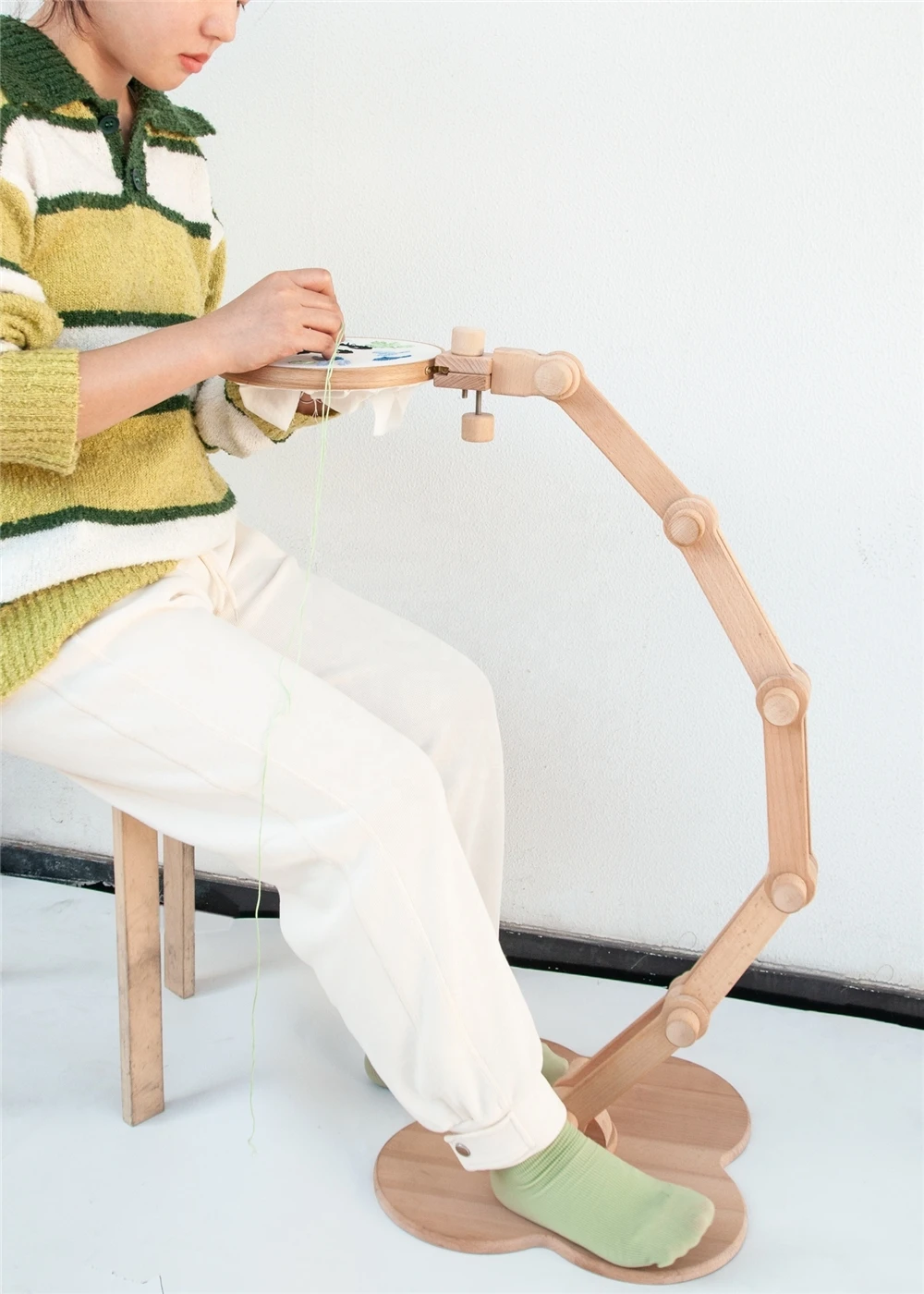 Cross Stitch Lap Stand - Adjustable Hoop Set for Embroidery