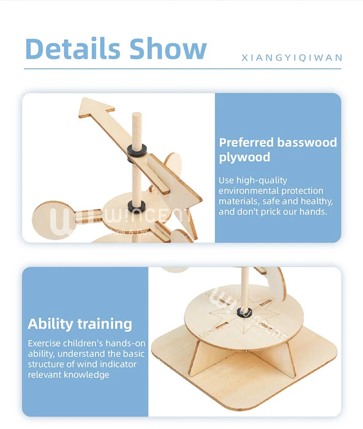 School Science Projects Supply DIY Wind Vane Kids STEM Toys