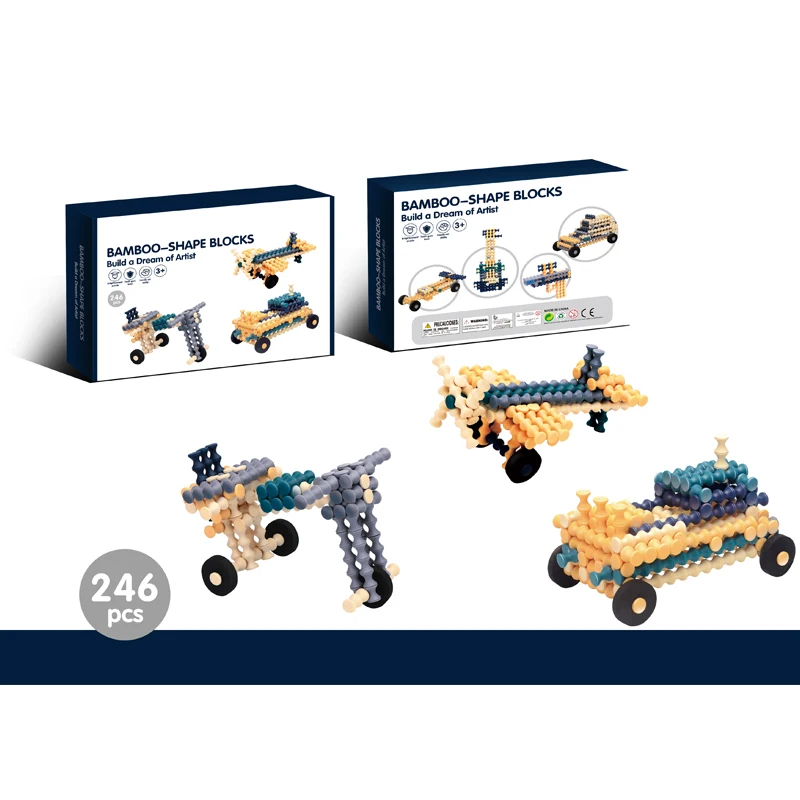 Good Price Diy Mini Puzzle Blocks Set 246pcs Bamboo-shape Plastic ...