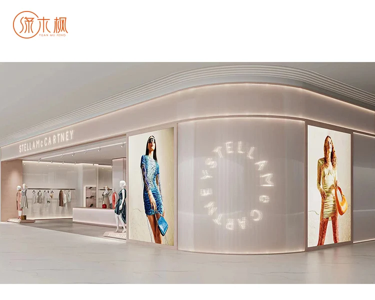 Luxury Store Floor Standing Rotating Led Retail Clothing Rack ...