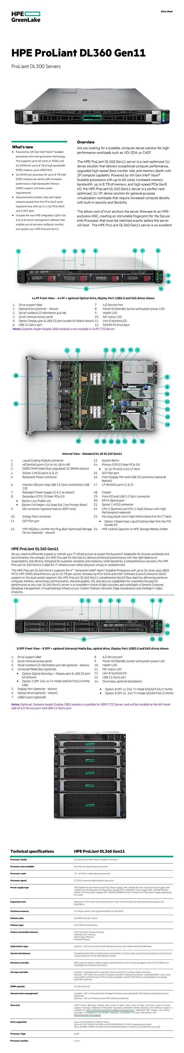 Hpe Proliant Dl360 Gen11 Server Latest Generation Dl360 Gen11 - Buy ...