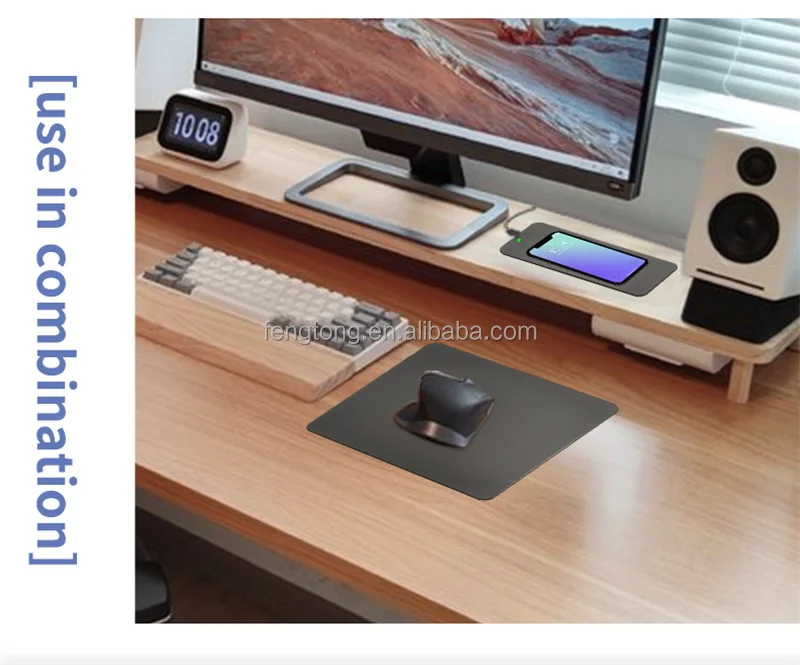 Qi 15W Wireless Charging Mouse Pad Strong Magnetic Detachable Wireless ...