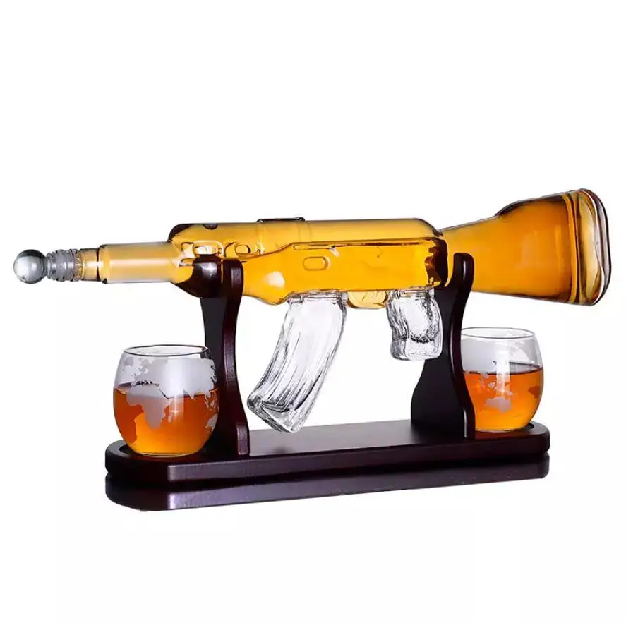Borosilicate Hydrochloric Acid Heat Resistant Glass Pistol Wine Bottle ...