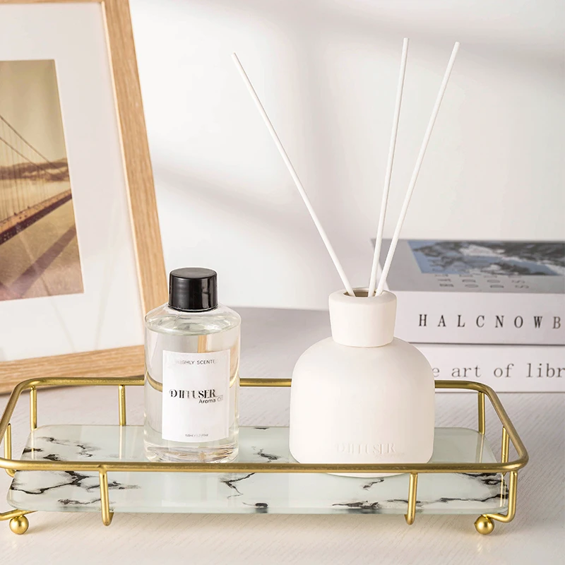 Newind 250ml Air Freshener Glass Reed Diffuser Flat Square Transparent ...