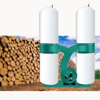 3kw 380v Double Barrel Dust Collector 2 Bags Woodworking Dust Collector ...