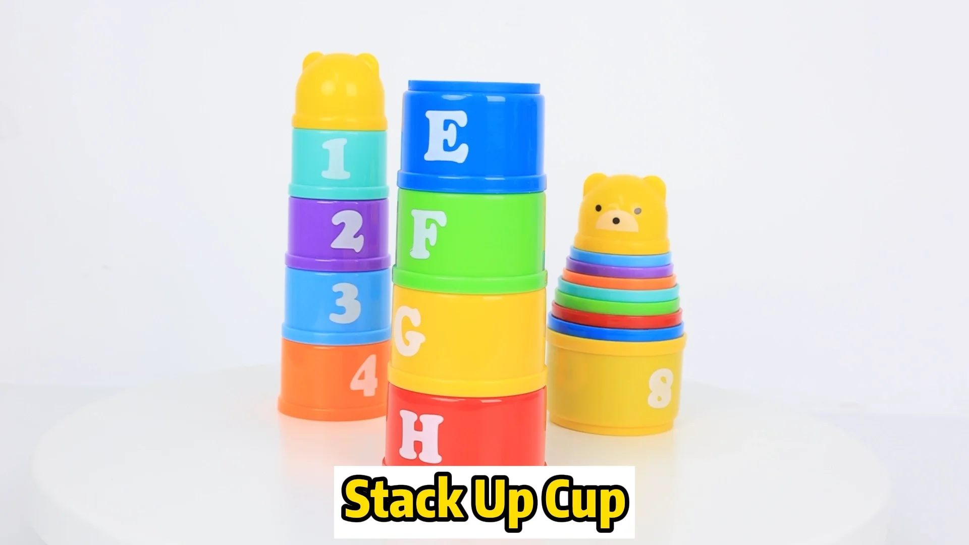 Hot Selling Baby Abs Plastic Stacking Cup Natural Colors Folding Cup ...