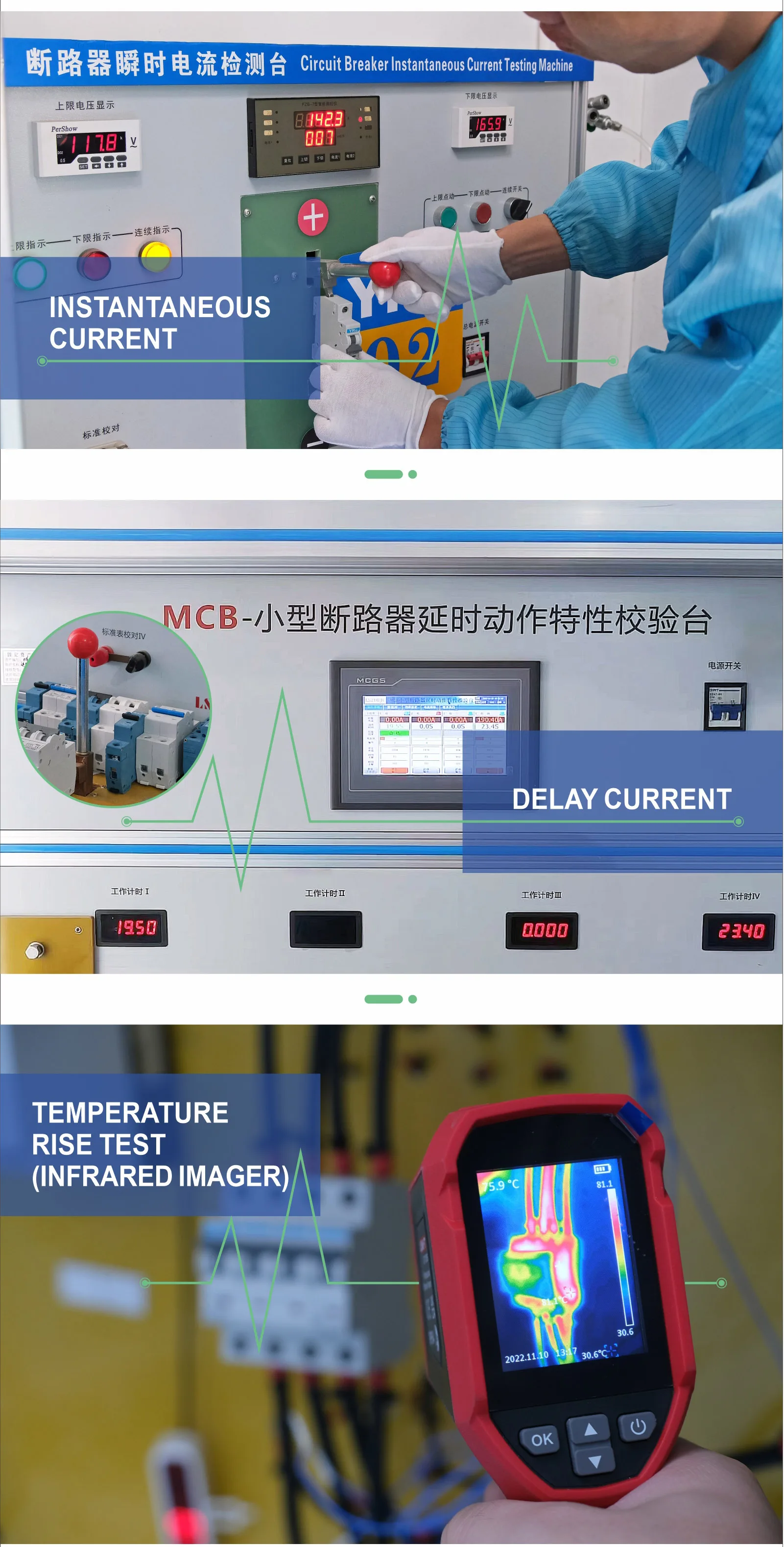 Triple Phase 3p Electrical Mcb Breaker To Protect 3 Phase Circuit 63a ...