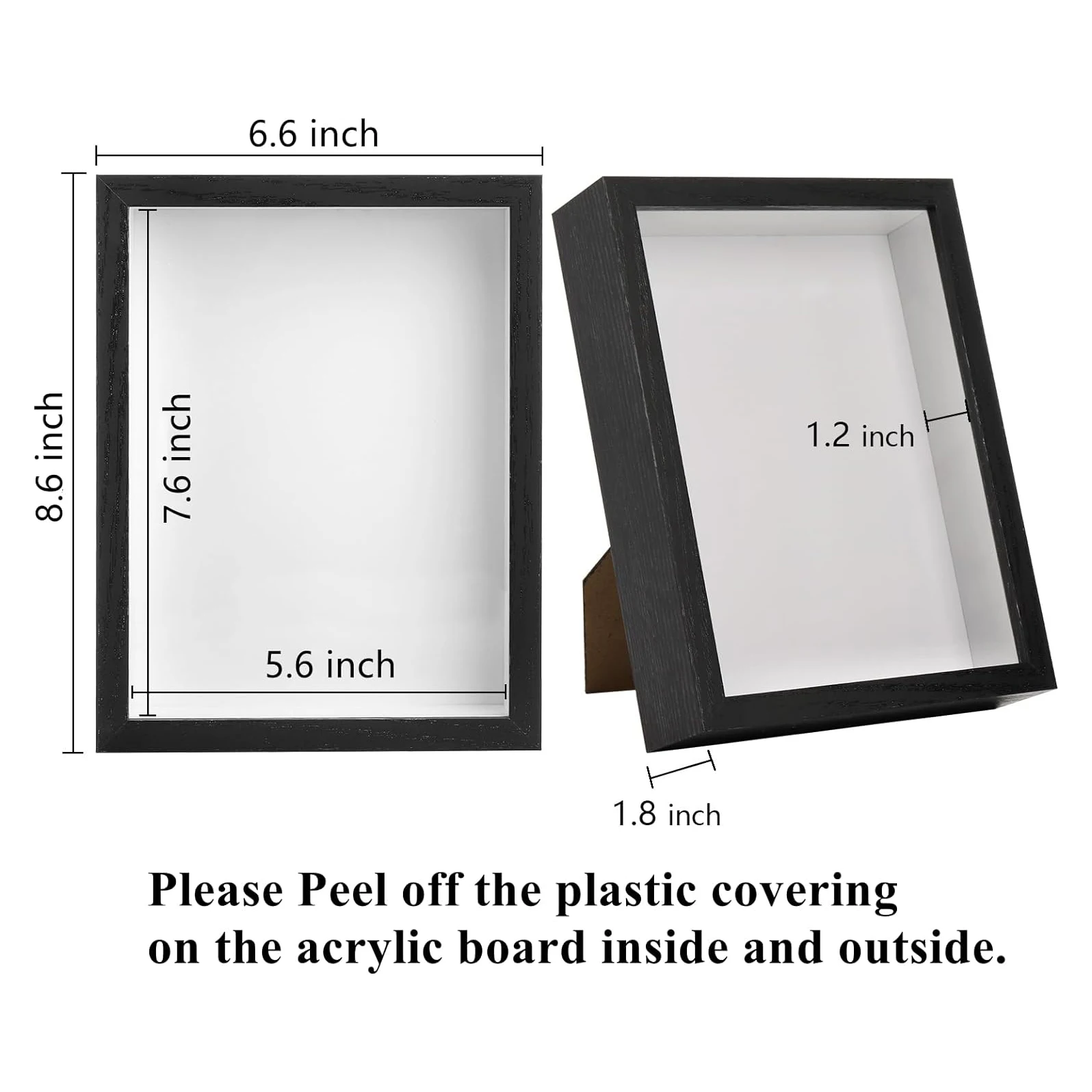 Custom Wood Black Shadow Box Picture Frame Wholesale Shadow Box Frames ...