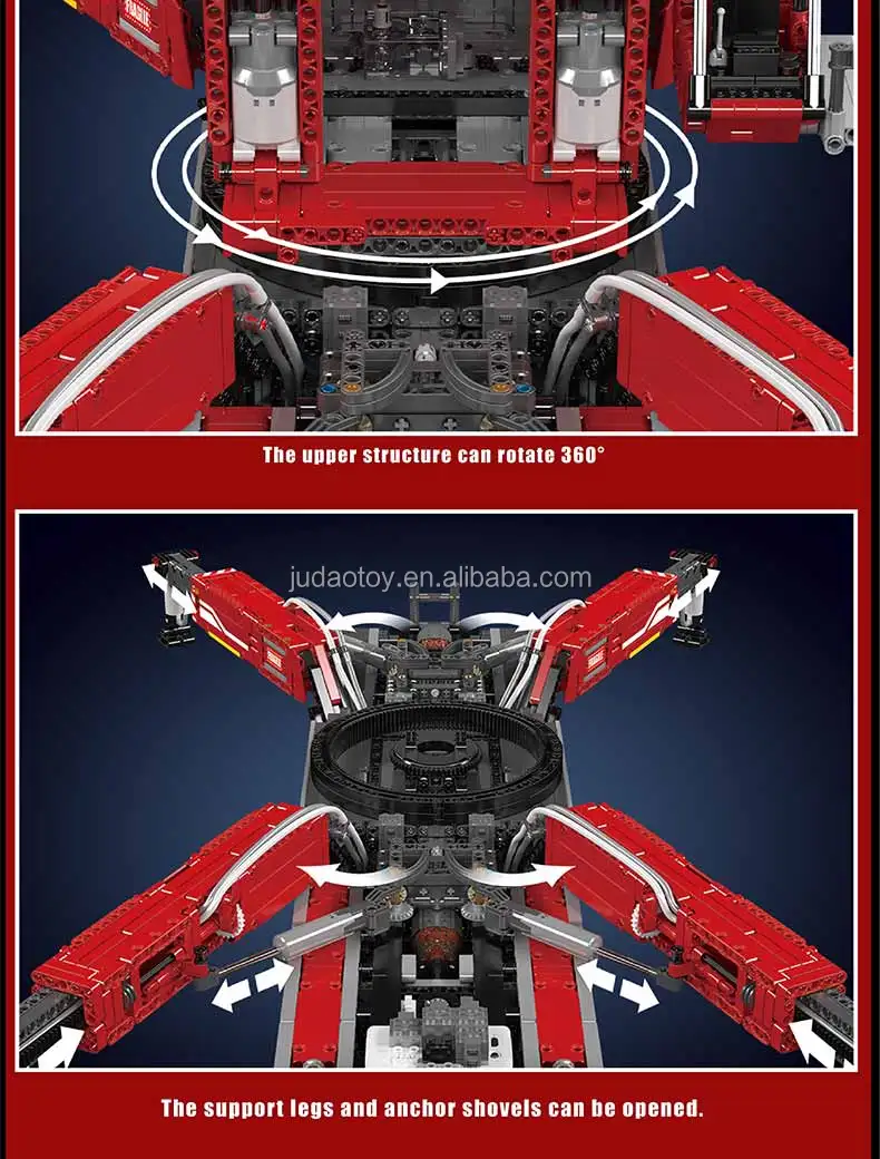 MOULD KING 17008 Lieboherr LTM11200 Crane Model MOC Bricks