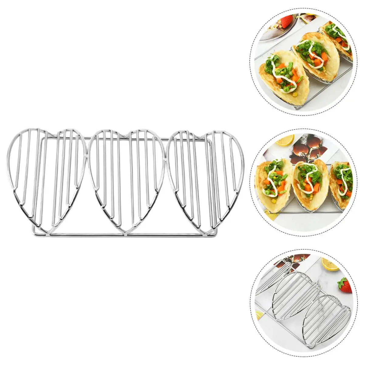 Shell Holder Taco V Shaped Stainless Steel Taco Stand Rack Tray Durable ...