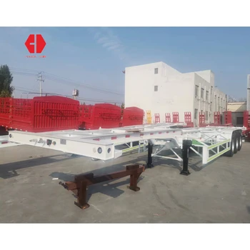 Extendable Slider Skeletal Container 2 3 Axles Gooseneck Skeleton Transport Vehicle Semi Trailer ...