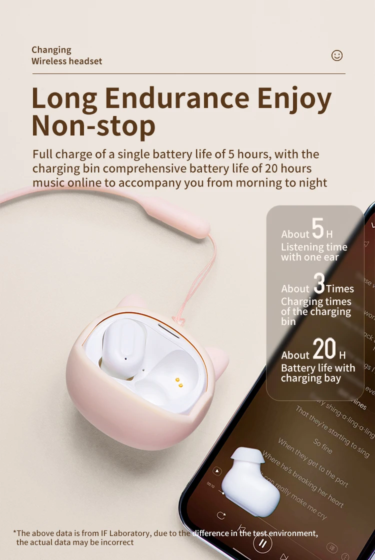 ICARER FAMILY Cute Animal Wireless Earphones Cartoon TWS Earbuds ...