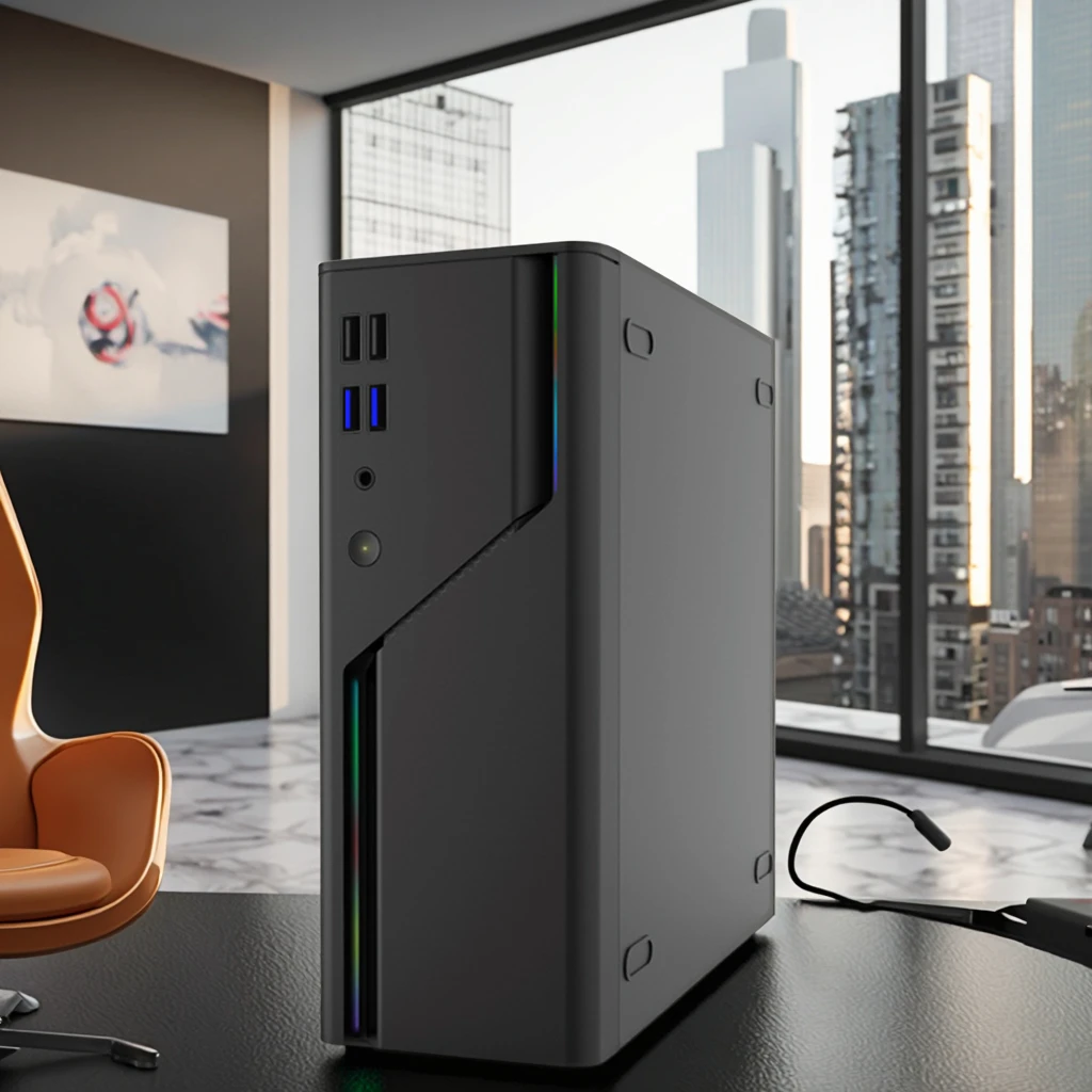 Portable Mini ITX ARGB PC Gaming Case Black Metal Computer Cabinet with ...