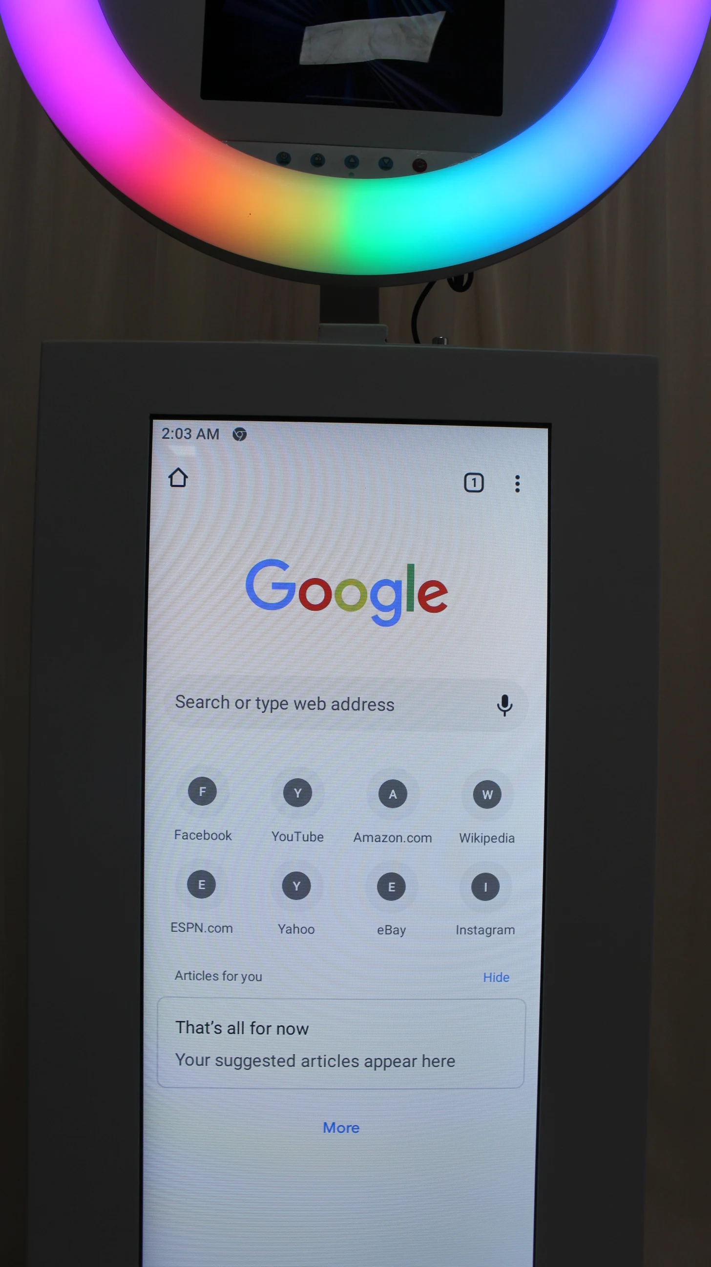 Selfie Roaming Portable Ring Light Roamer Photobooth Ipad Photo Booth ...