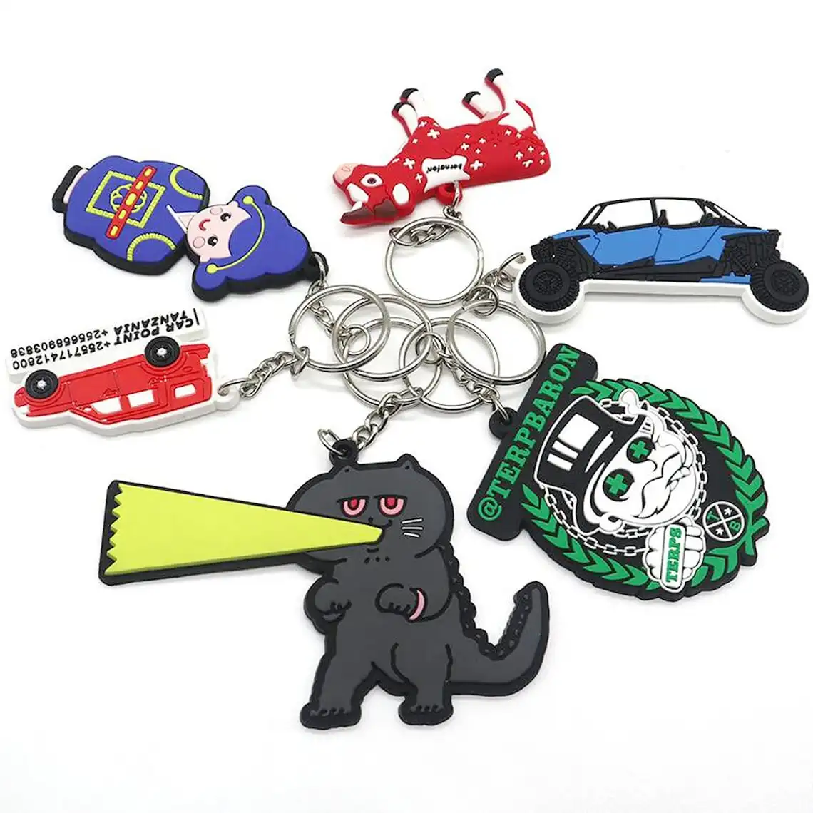 Customized Promotional Cute Soft PVC Rubber Key Ring