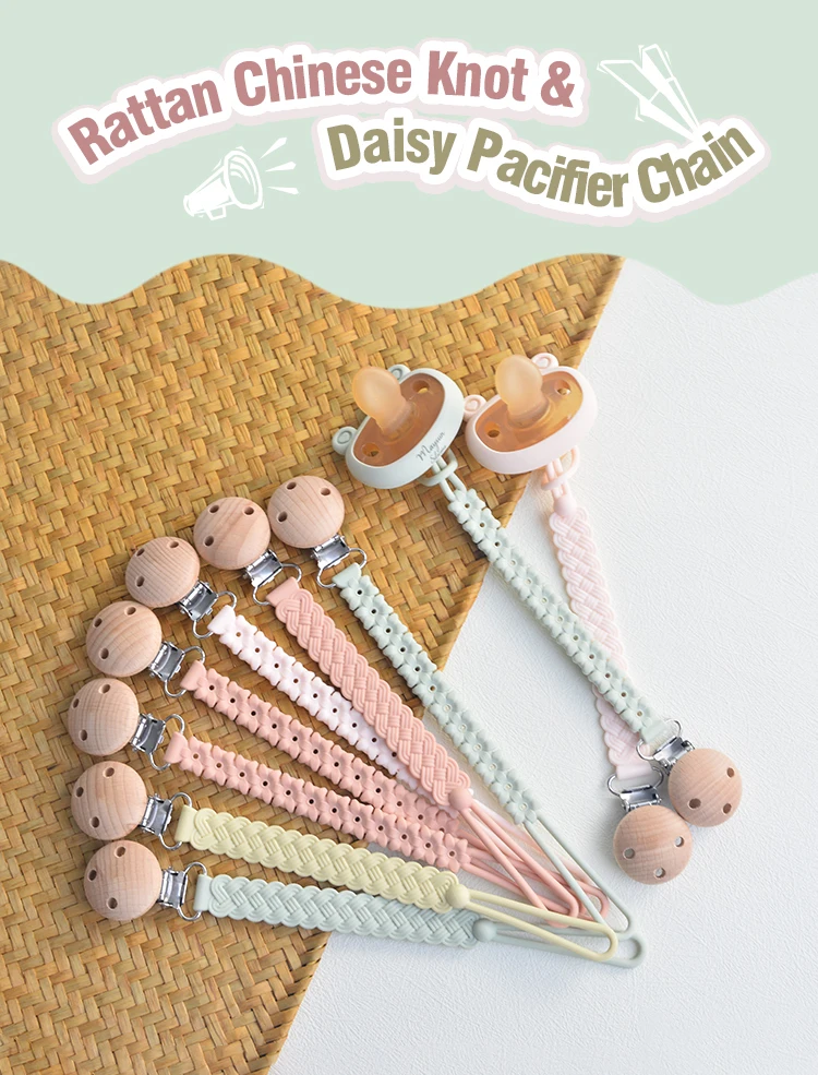 New Design Wholesale BPA Free Pacifier Metal Clip Soother Chain ...