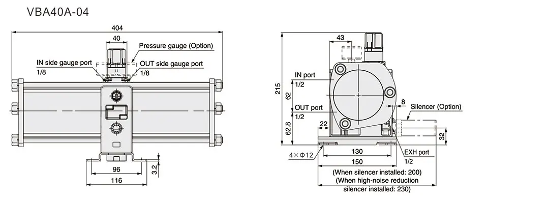 SMC Type VBA10 VBA20 VBA40 Series Air Pressure Booster Regulator