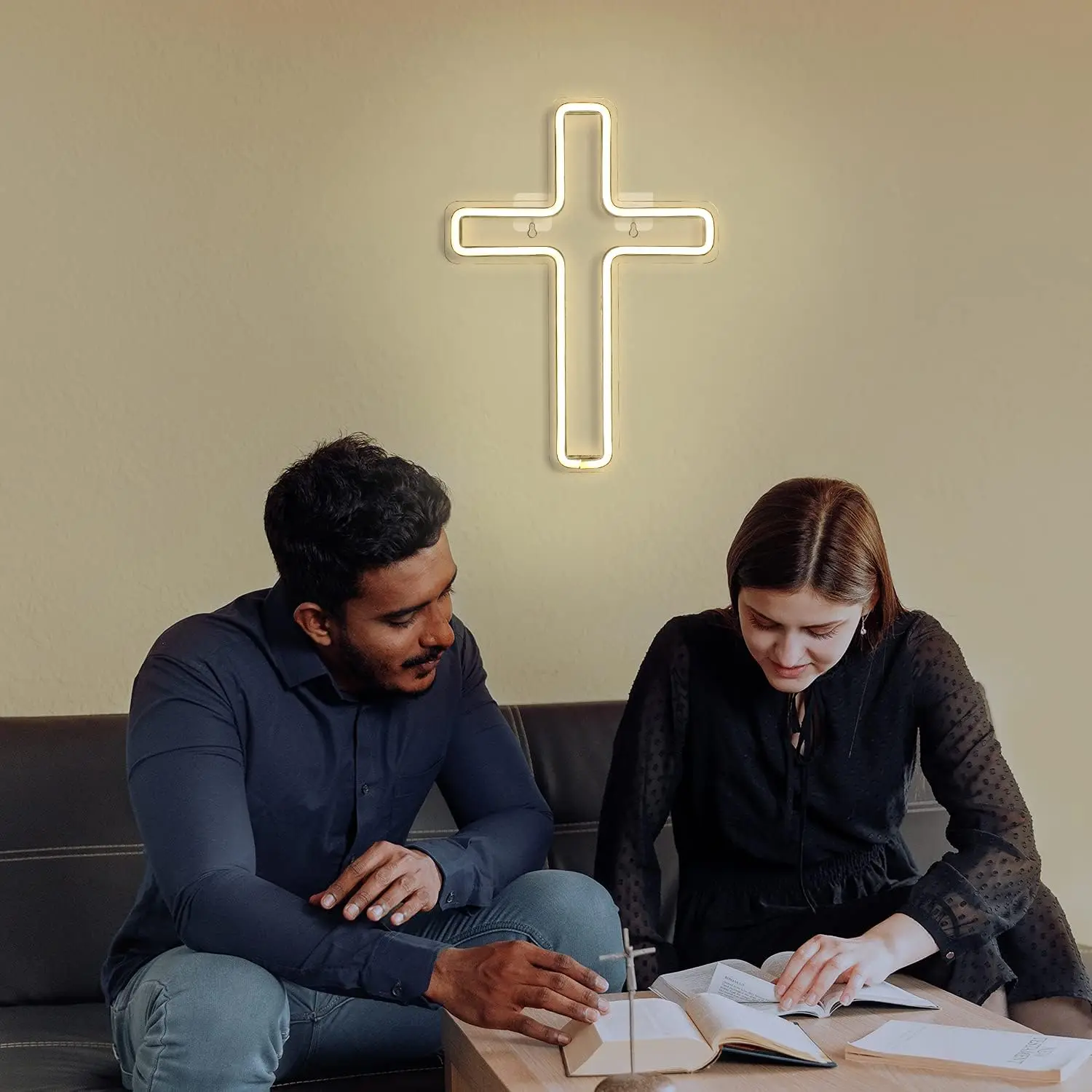 Weicao Jesus Cross Led Neon Sign 5v Usb Church Pray Wall Decor Led ...