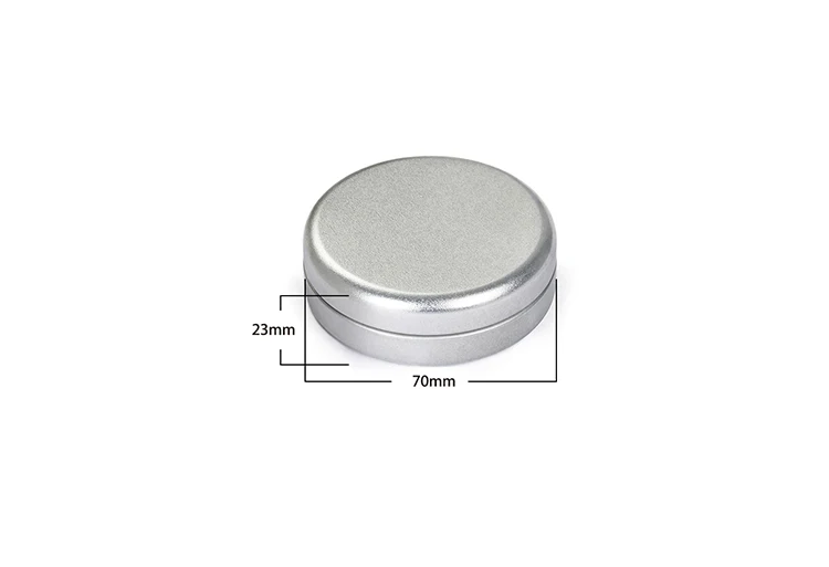 NICE-CAN Custom Round Child Proof Tin Box Silver Screw Press Small Tin ...