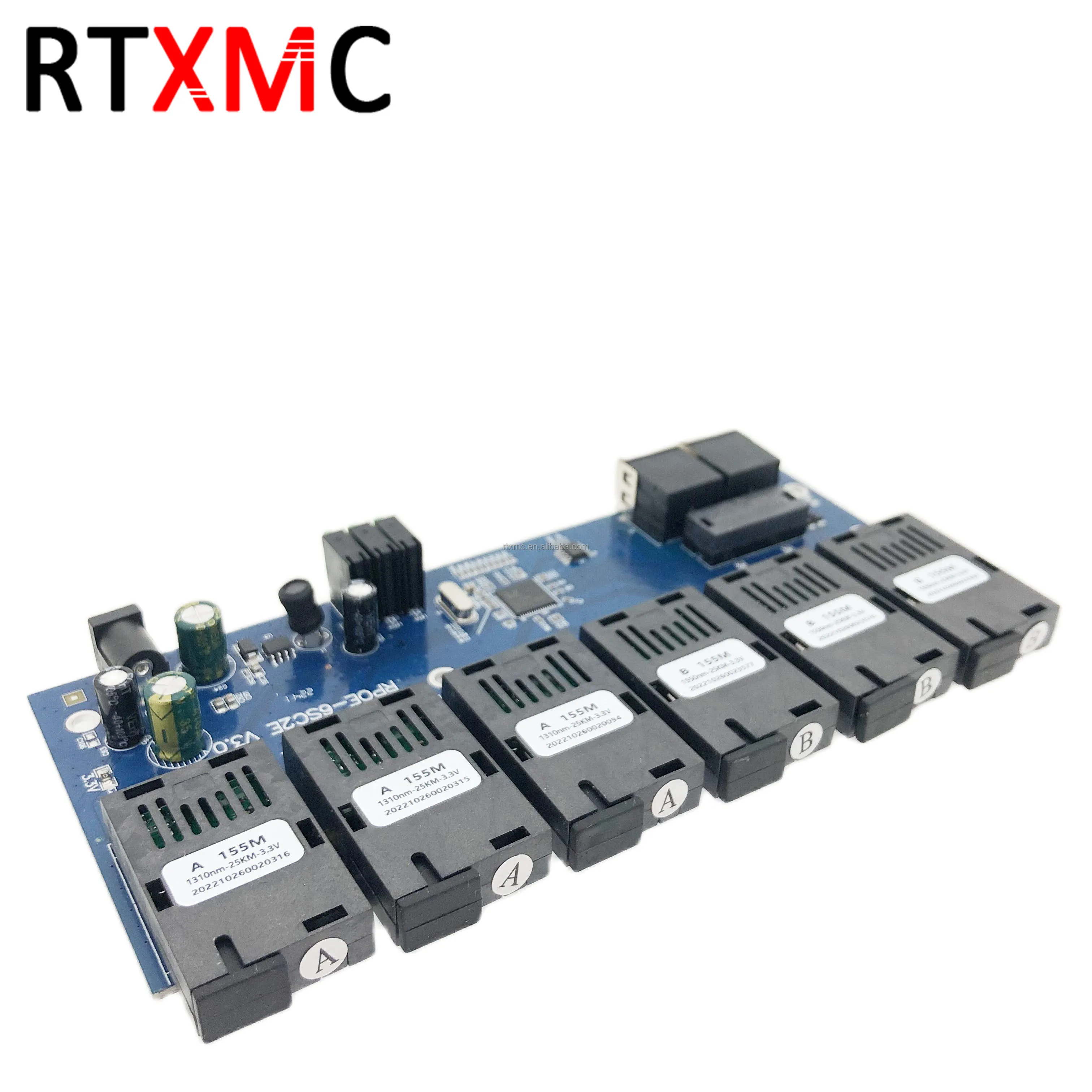 Reverse Poe 6f2e 10/100m Fast Ethernet Switch Converter 25km Fiber ...