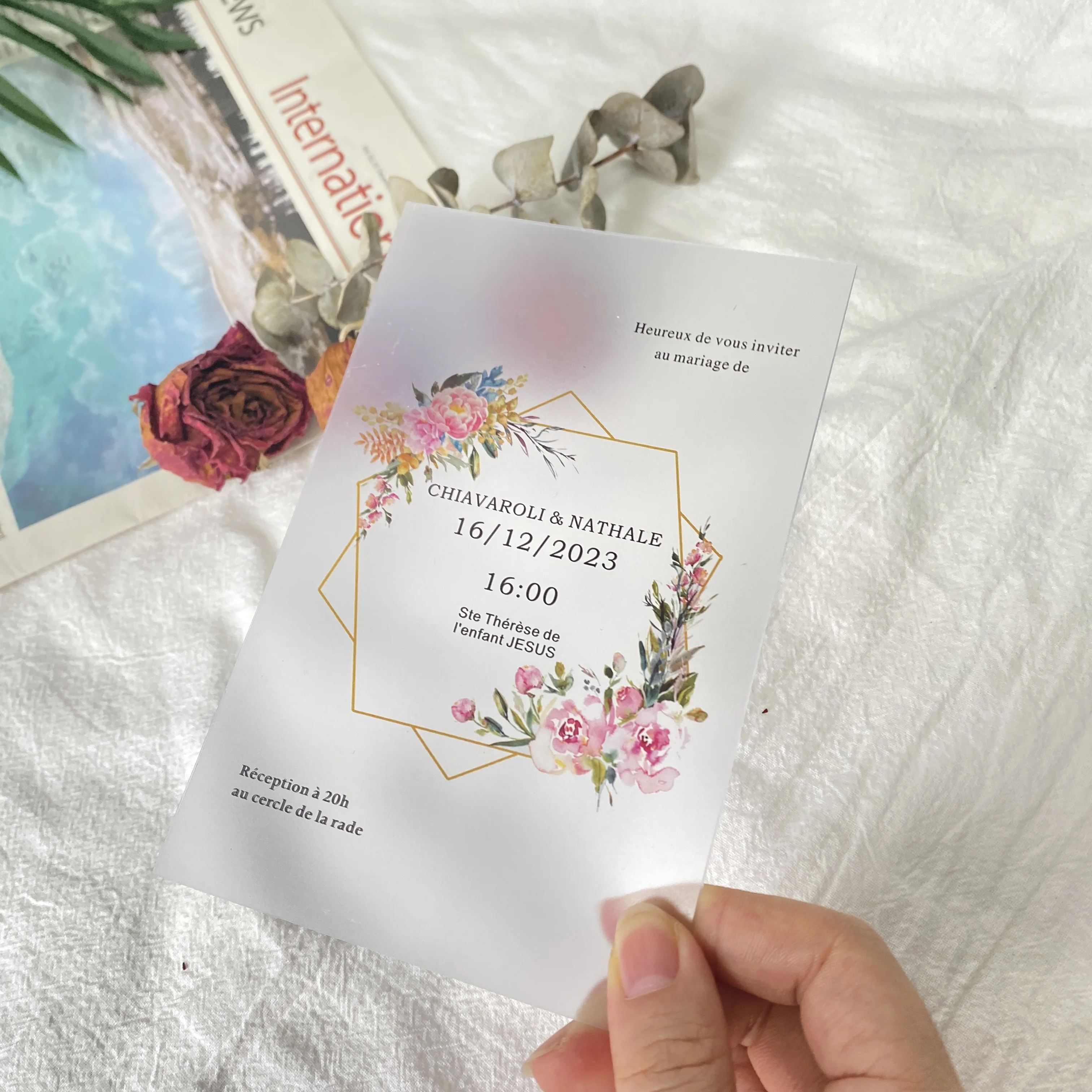 Luxury Pvc Invitation Cards Customised High Quality Transparent Matt ...