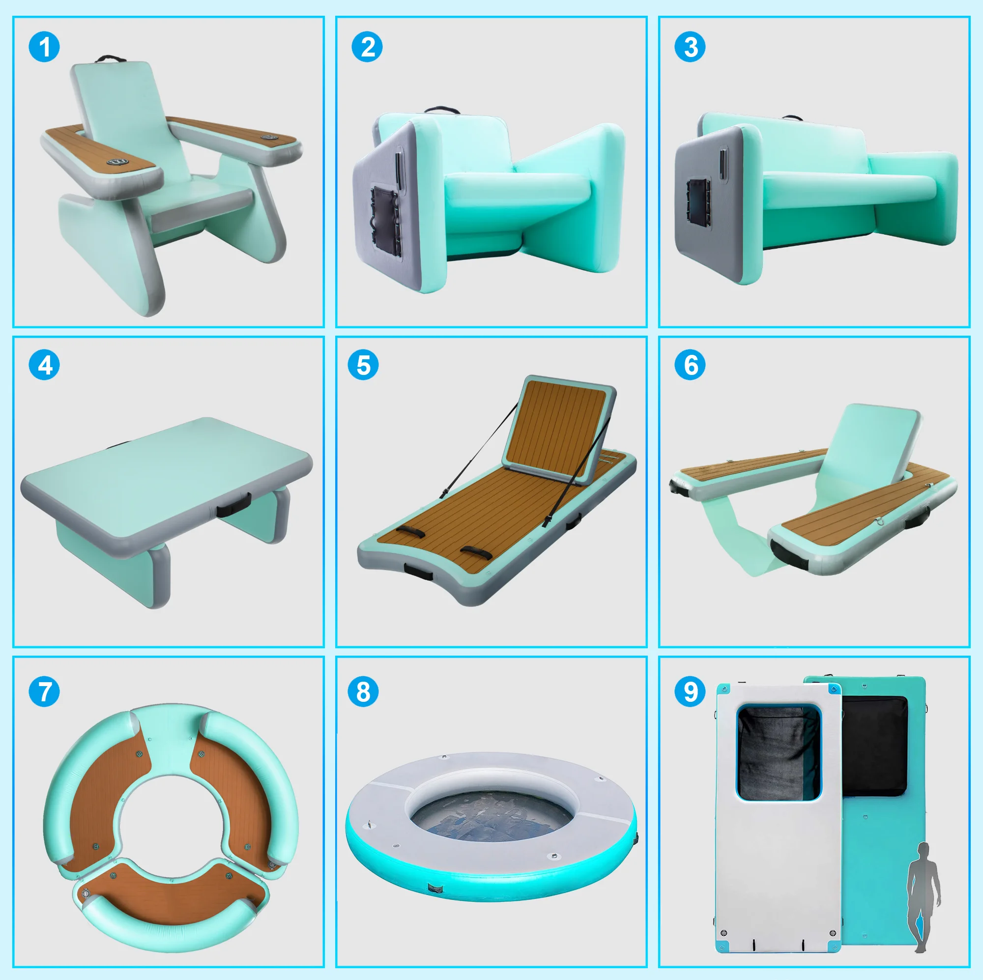 Wholesale New Design Drop Stitch Lounge Suite Inflatable Chair