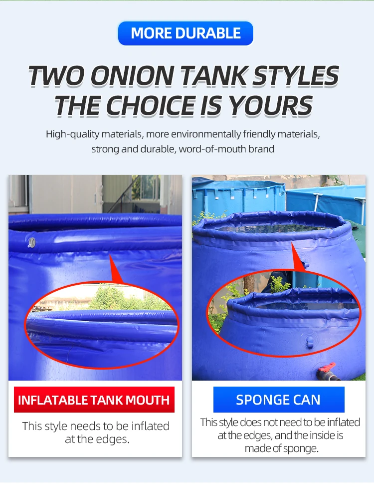 Custom Foldable Flexible Onion Head Shape PVC Water Storage Bladder ...