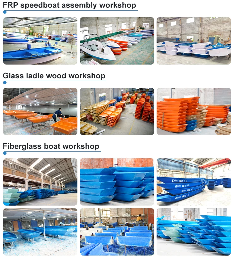 Factory Wholesale Price Speedboat Flat Working Rowing Fiberglass Open ...