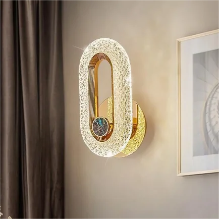 Creative Personality Oval Living Room Backdrop Wall Light Wall Lamp ...