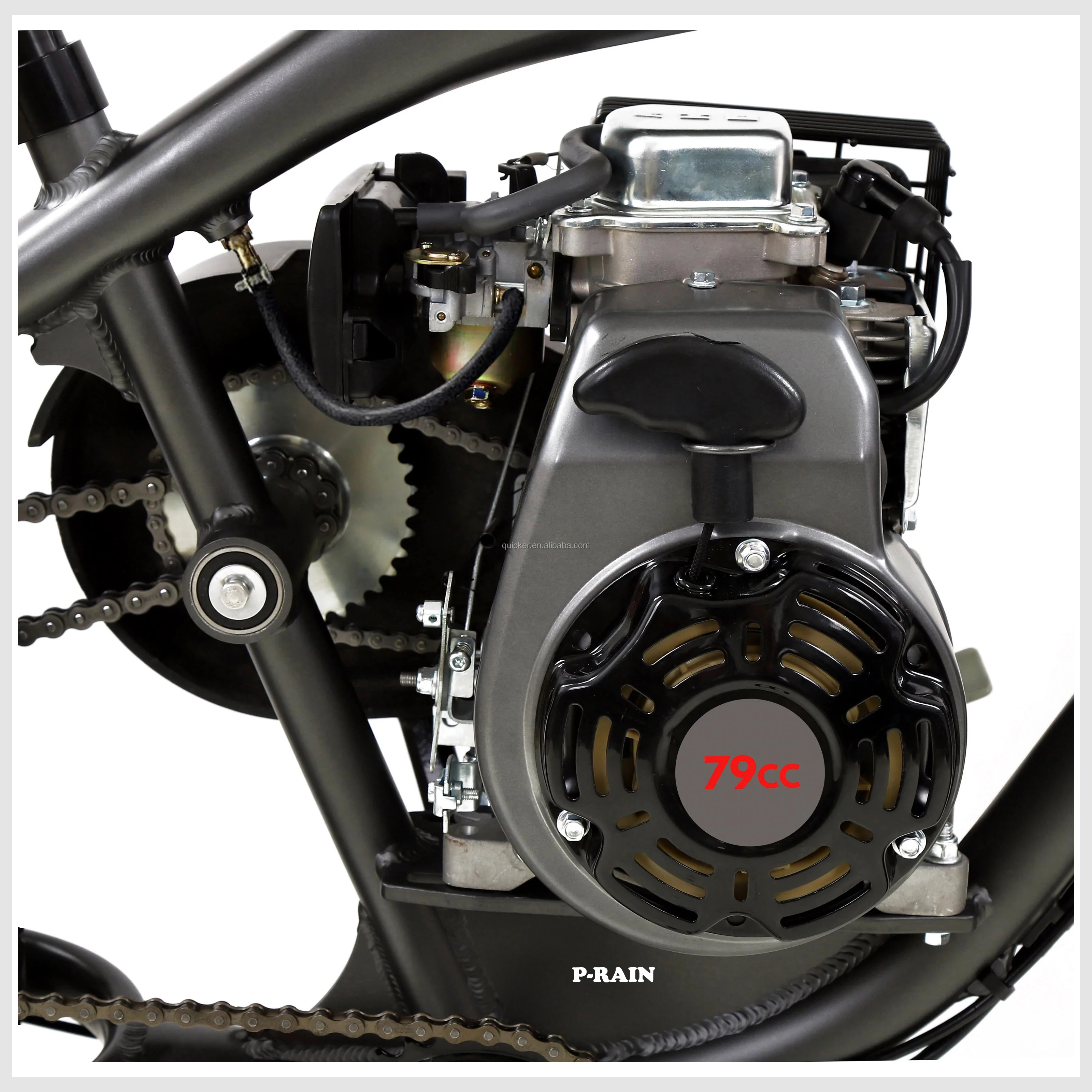 P-RAIN Motorized Bicycle - 79cc OHV Customized Scooter