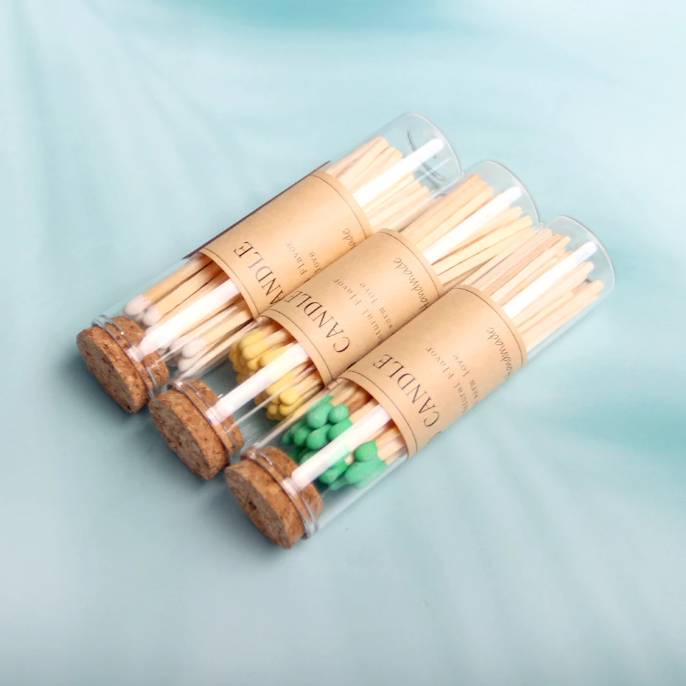 Luxury Home Decor Holder Wooden Candle Matches In Glass Jar Bottle ...