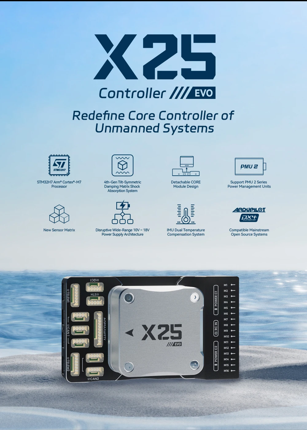 New CUAV X25 EVO RC Controller Unmanned System Open Source Controller ...