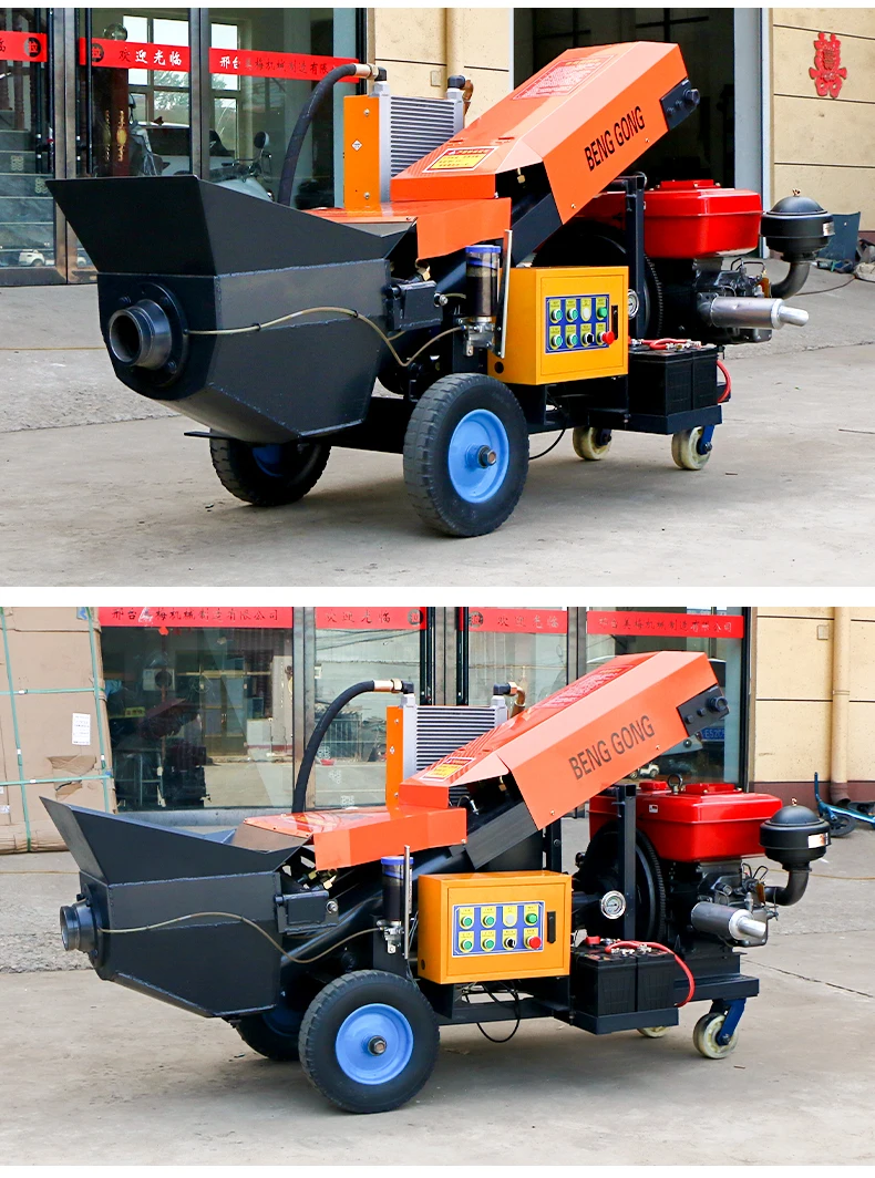 15kw Diesel Secondary Structure Large Particle Mortar Hydraulic ...