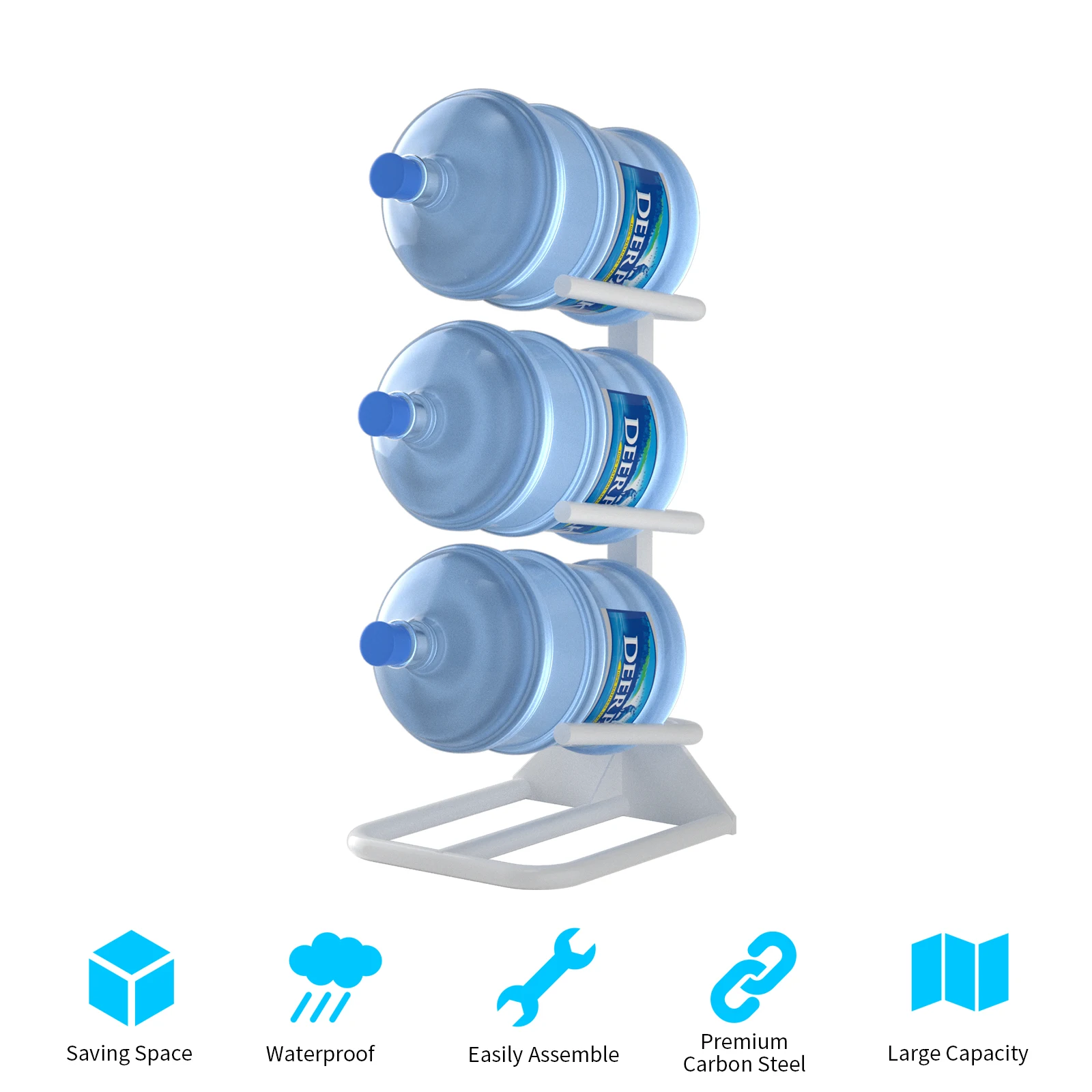 Easy Assemble Wire Metal 5 Gallon Water Bottle Display Stands