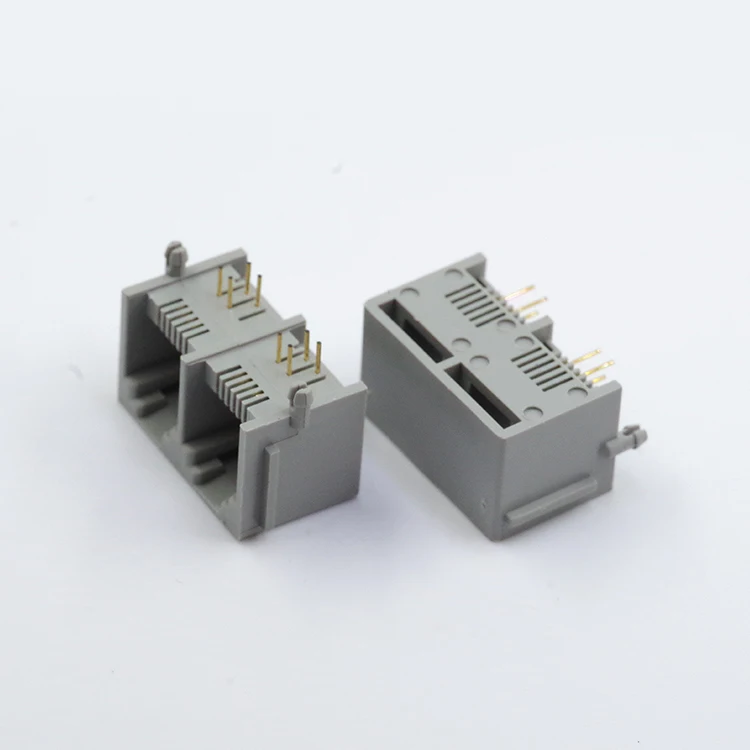 Muti-port 1*4 1*5 6P4C 4 Ports Network Connectors Rj11 Female Rj45 Connector PCB Modular Jack ...