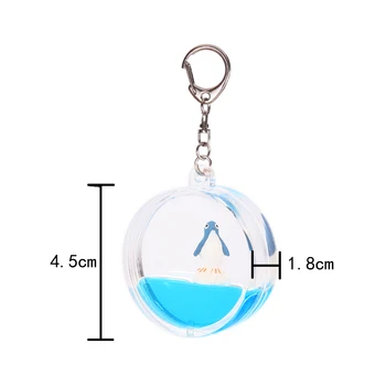Acrylic Liquid Keychains Aquarium Keychain Custom Water Float Keyring ...
