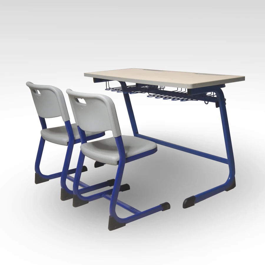 Modern Design Metal Study Desks Chairs For Two School Furniture For ...