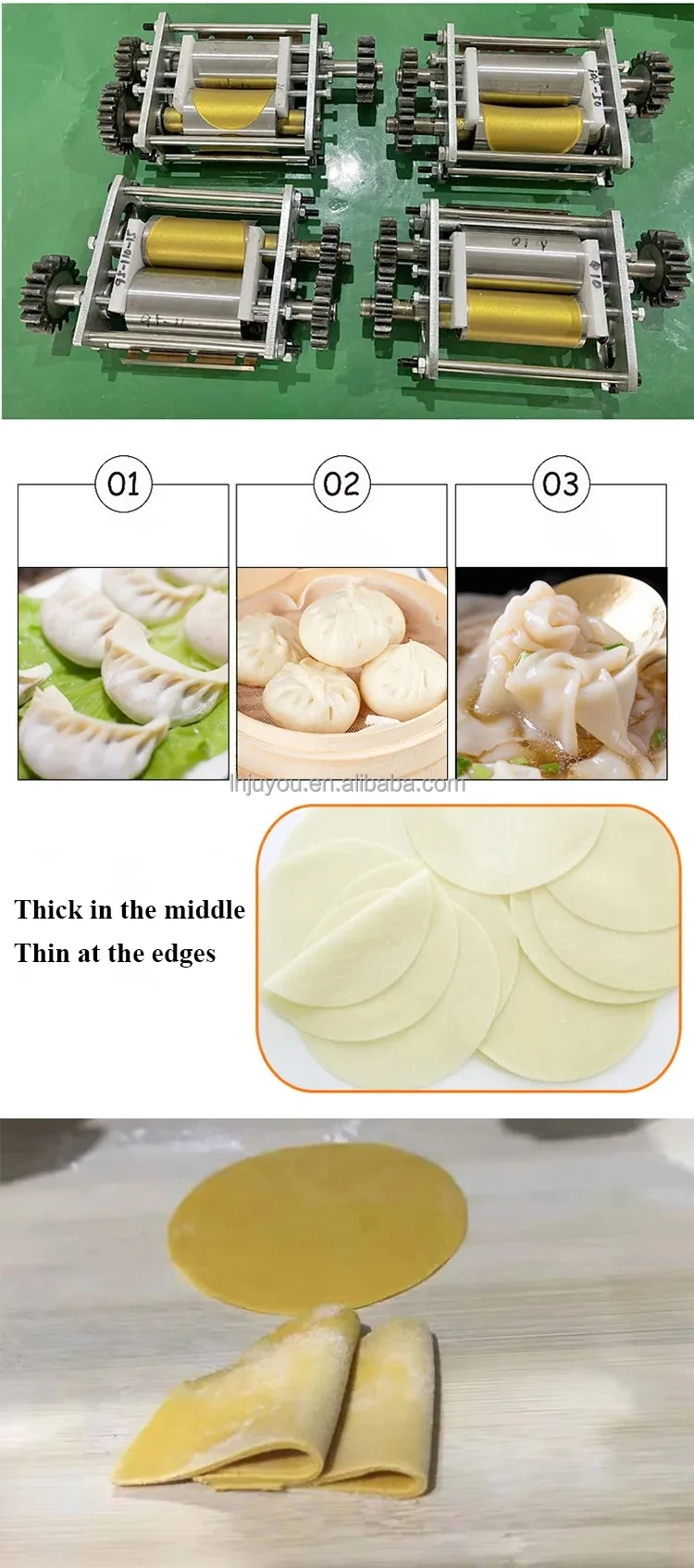 Efficient Dumpling Wrapper Machine - Automatic & Multifunctional