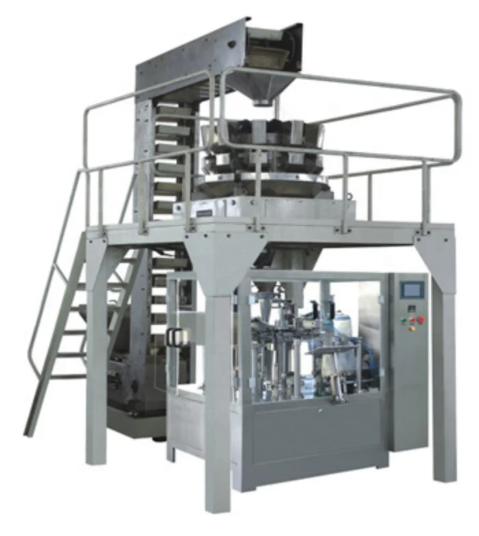 Rotary Type Doy-pack Packaging Machine With multi-head weighting system ...