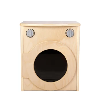 Children's High-end Wooden Kitchen Washing Machine Stove Combination ...