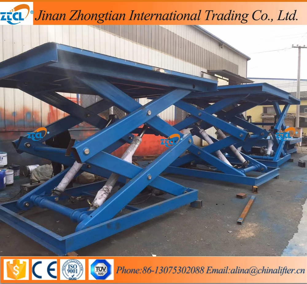 1-6 Ton Hydraulic Scissor Car Lift Work Platform Electric Scissor Lift ...