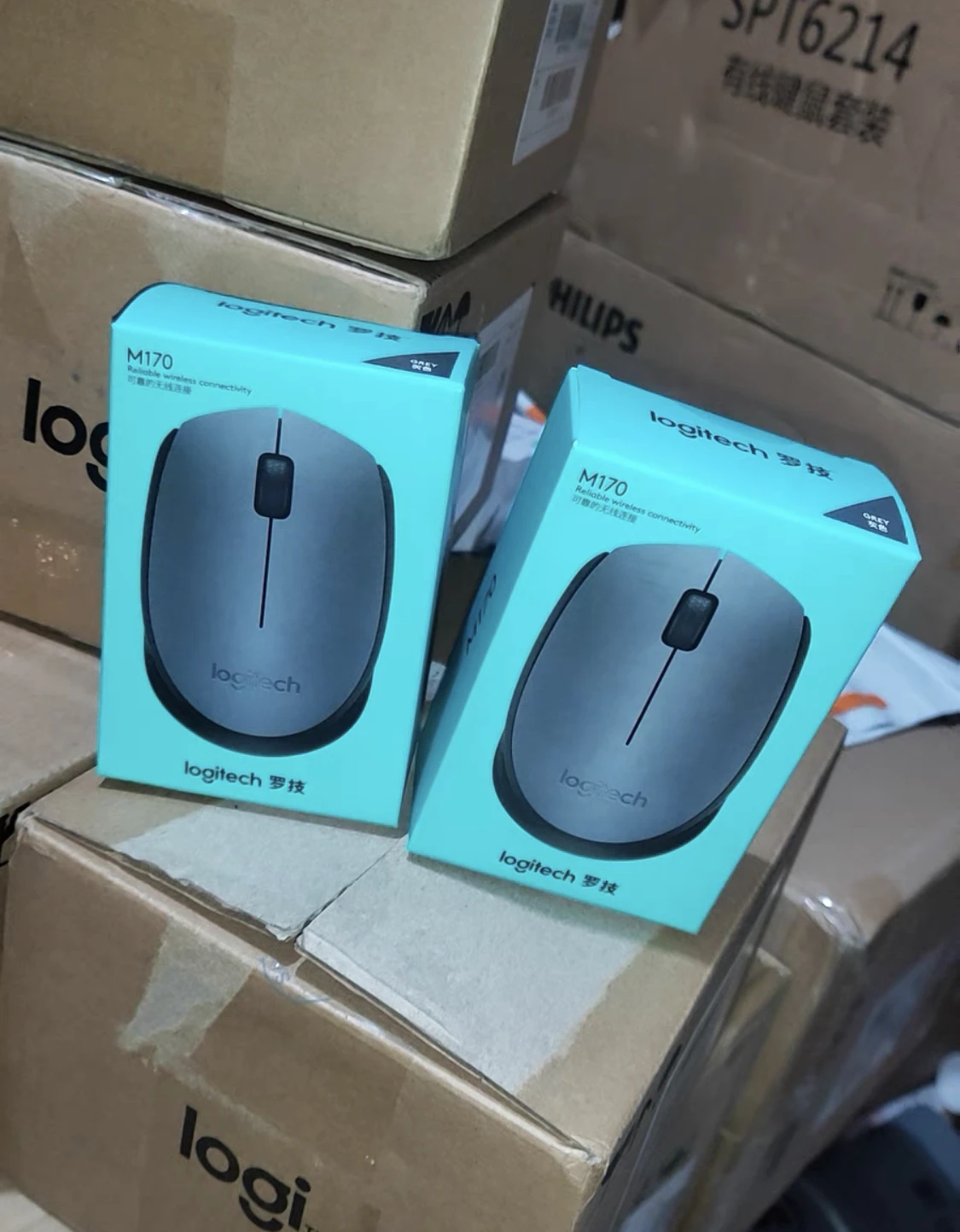 Original Logitech M170 Wireless Mouse 2.4ghz 1000 Dpi 3 Button Two-way ...