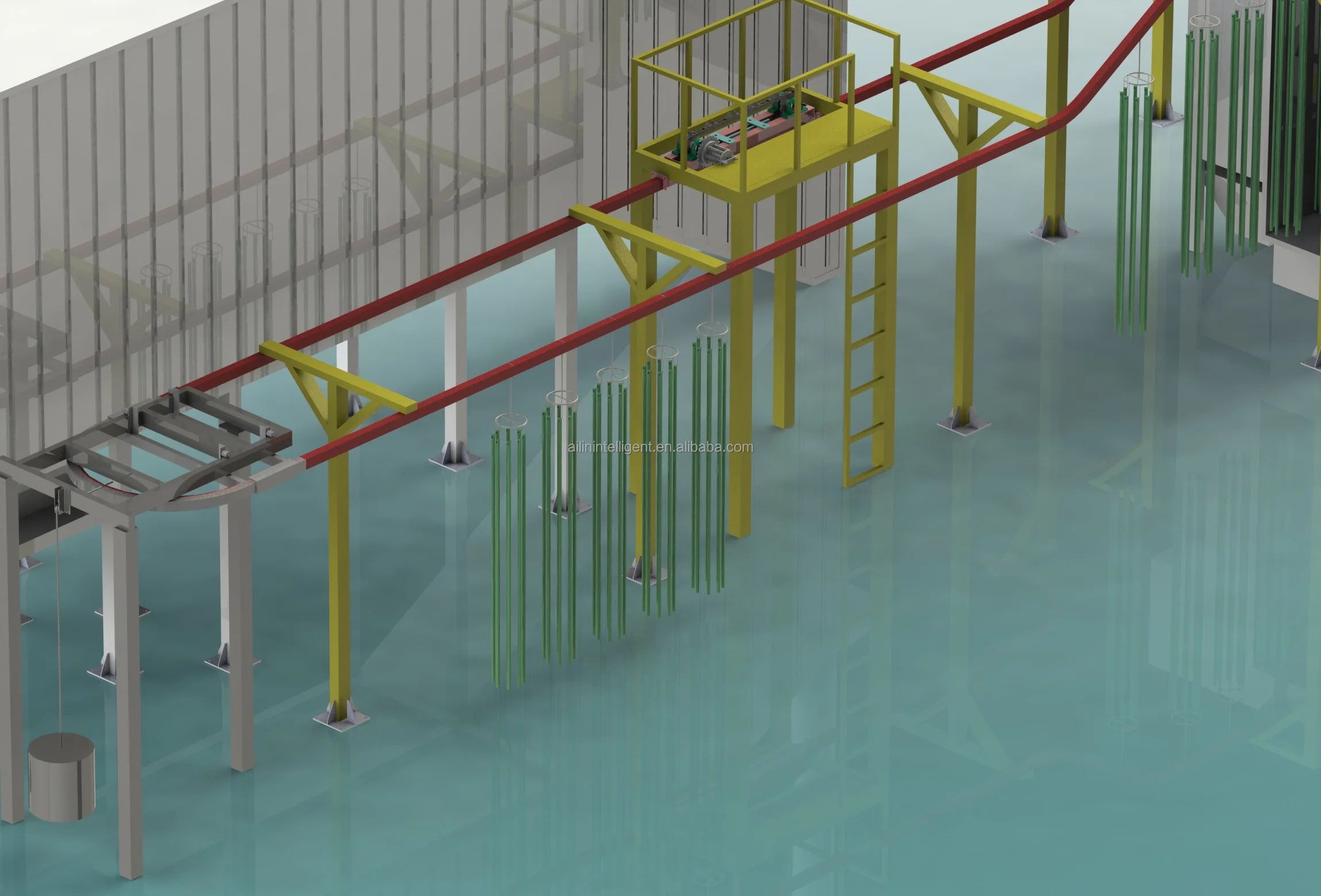 Ailin Industrial Automated Powder Coating Spray Line