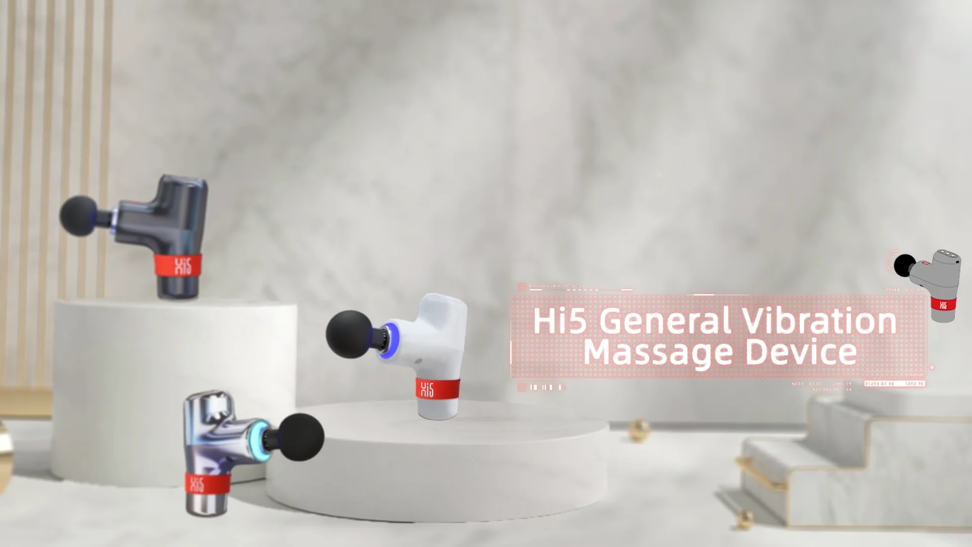 Hi5 General Vibration Speeds Electric Deep Tissue Muscle Handheld Body ...